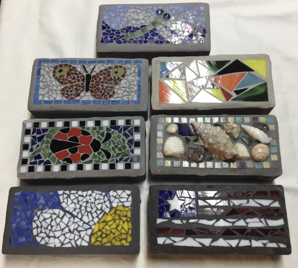 Making Mosaic Bricks – Flemington DIY